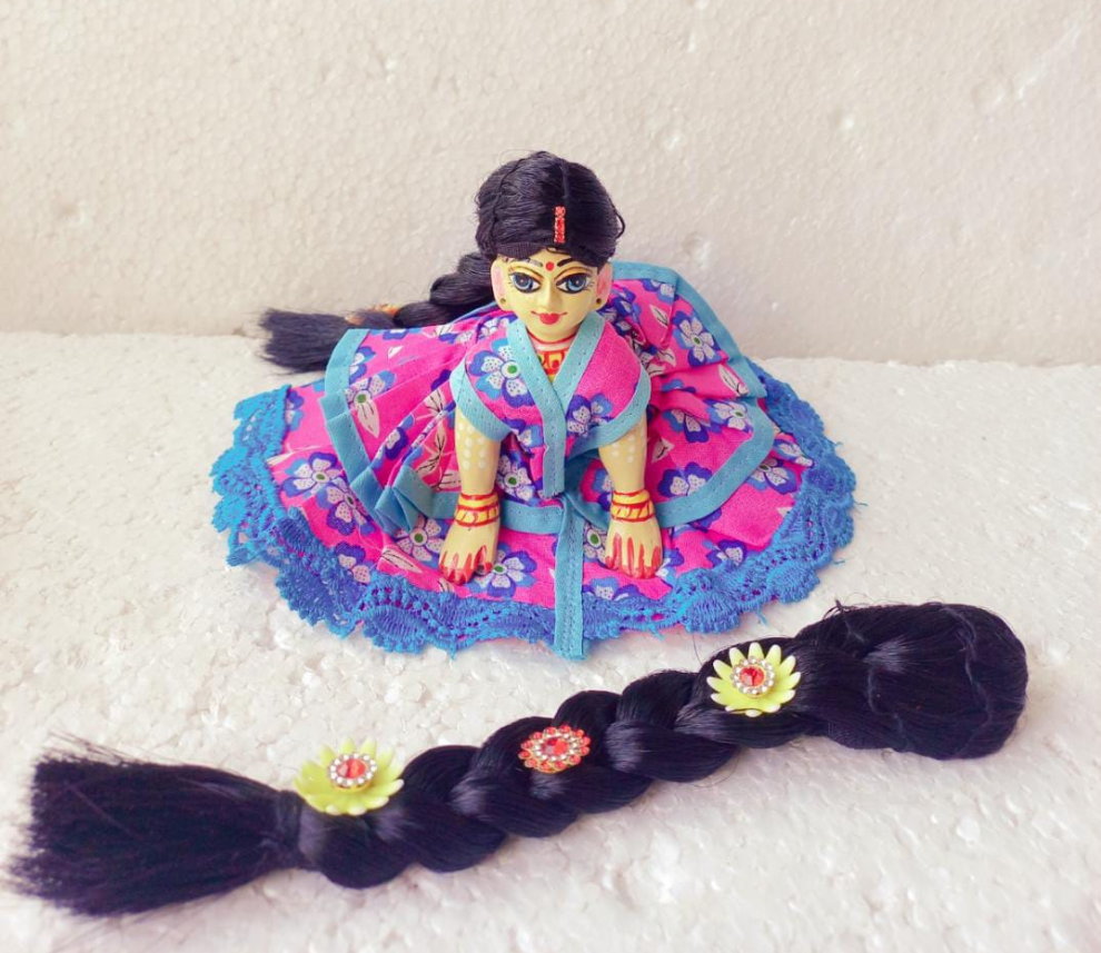 Radharani single choti hair – POSHAK BHANDAR LADDU GOPAL