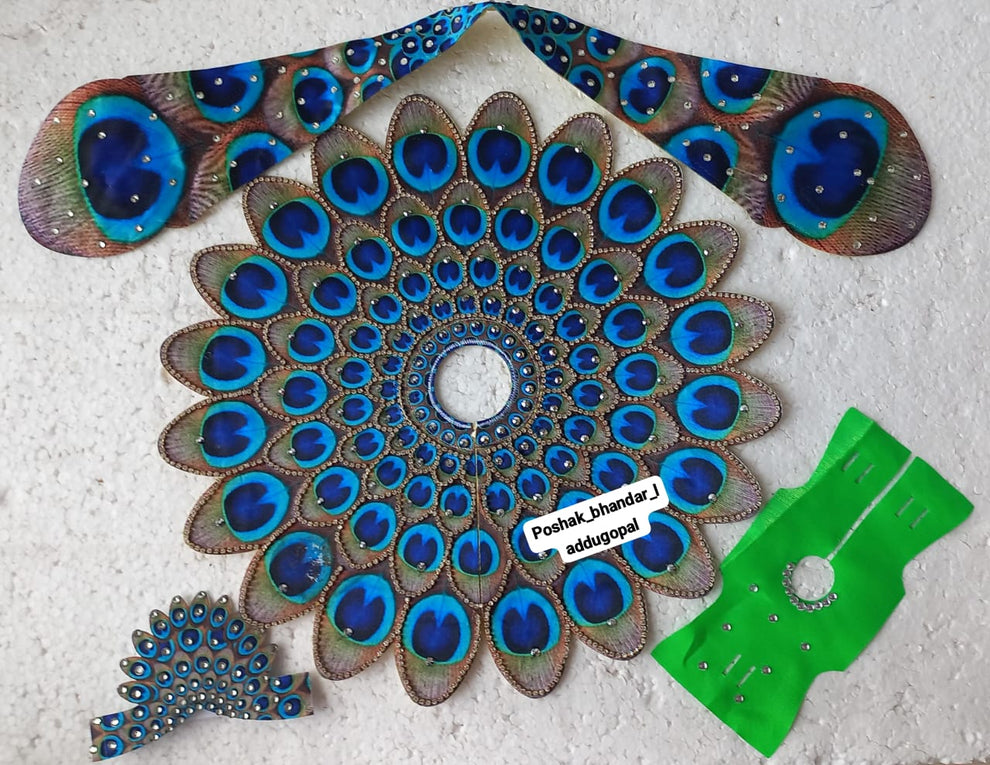 6/7 no. Morpankh digital print drees with mukut – POSHAK BHANDAR LADDU ...