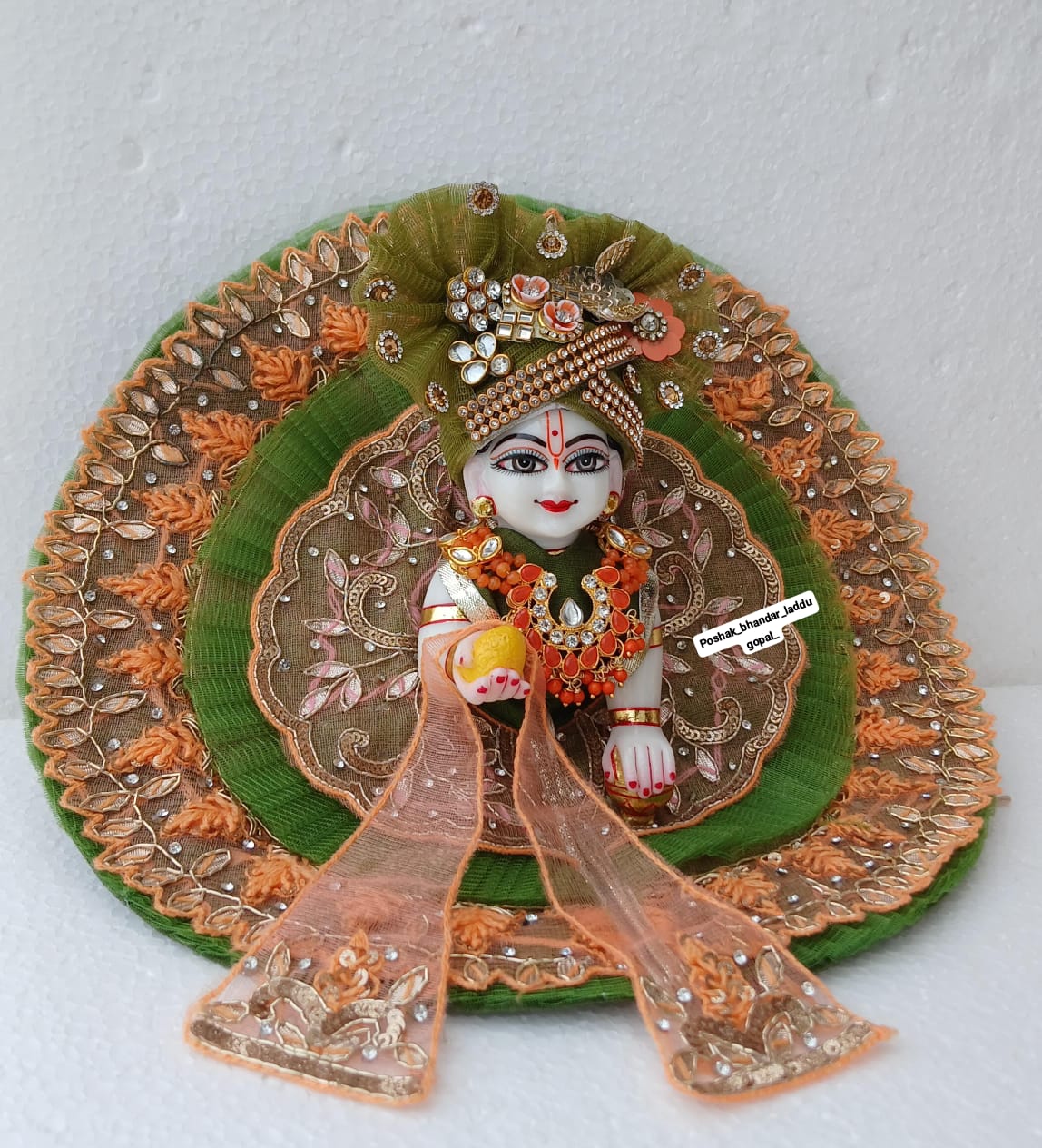 Handwork mehndi colour dress with pagdi and patka – POSHAK BHANDAR ...