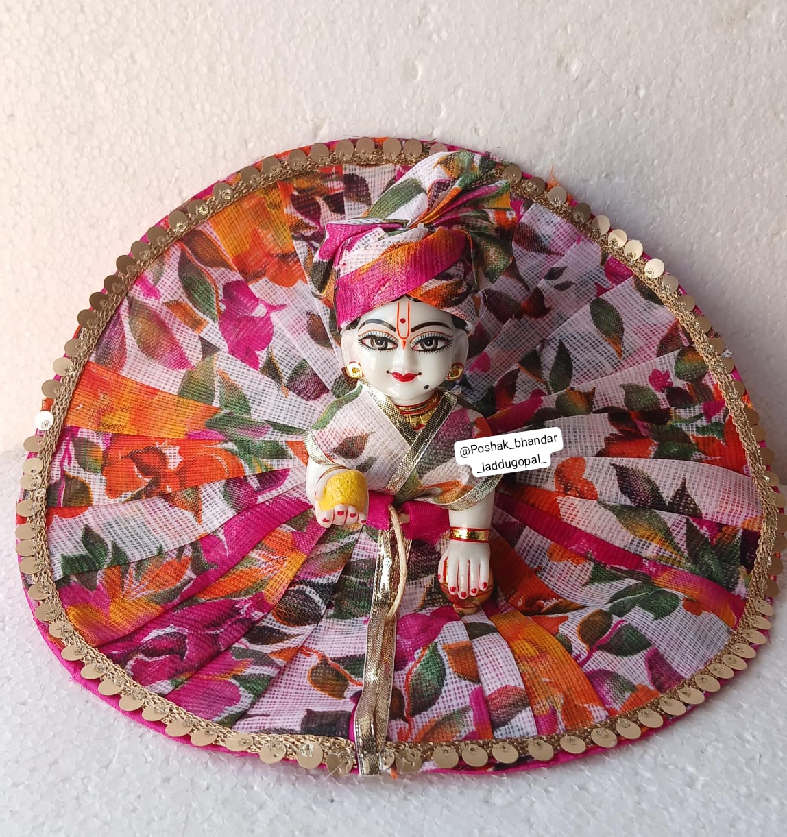 Kota flower print dress with pagdi – POSHAK BHANDAR LADDU GOPAL