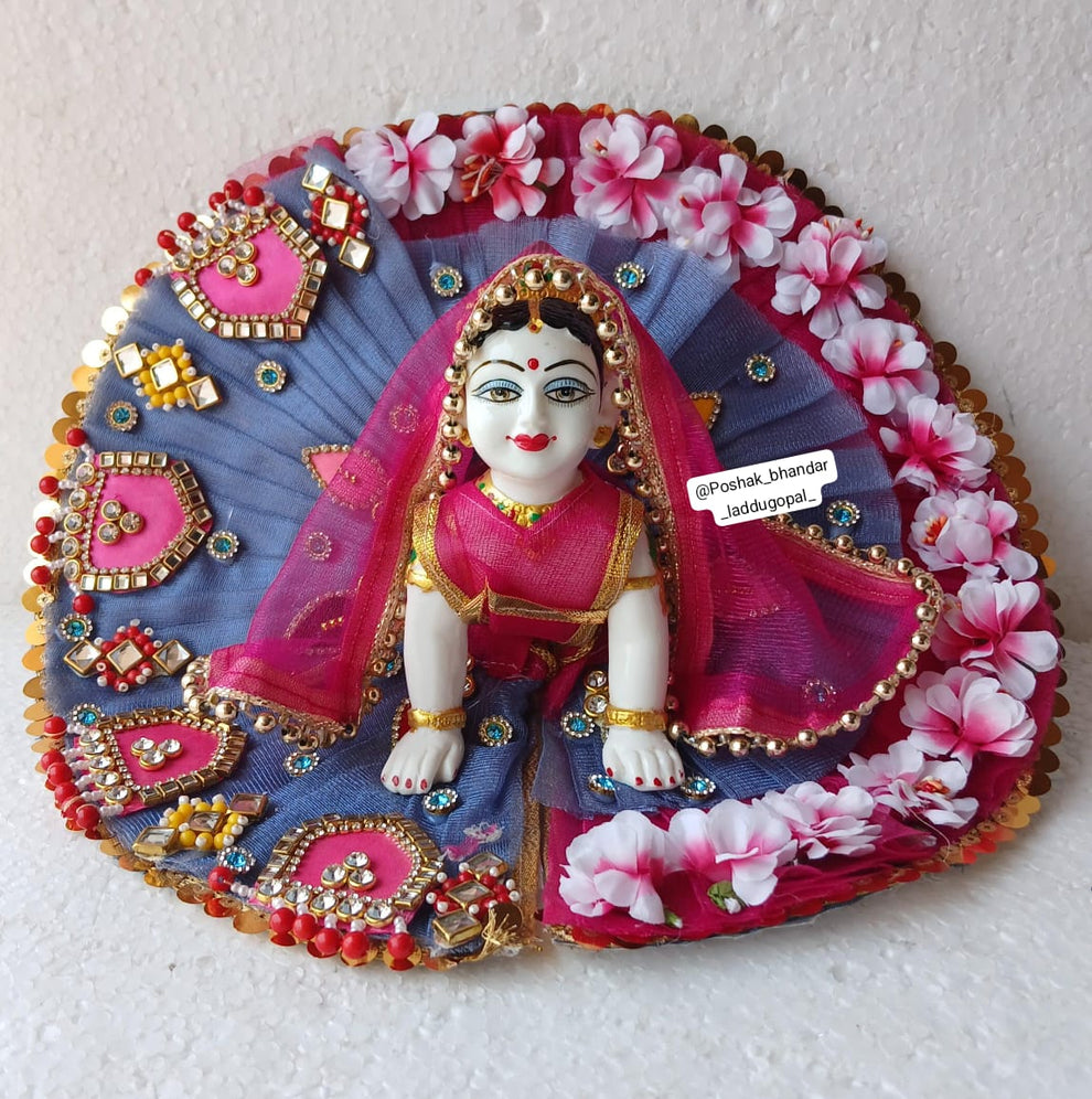 Radha rani heavy dress – POSHAK BHANDAR LADDU GOPAL