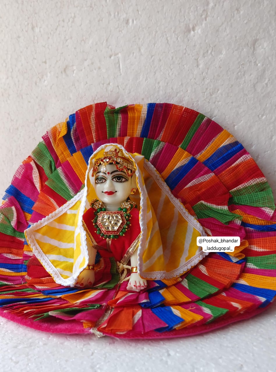 Bal radha rani dress with dupatta – POSHAK BHANDAR LADDU GOPAL